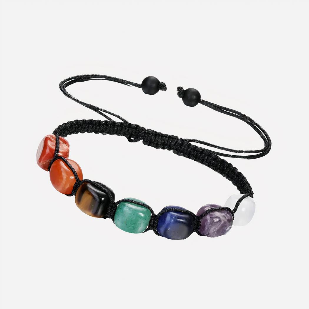 Bracelet 7 chakras ajustable en pierres naturelles • Mon Bracelet